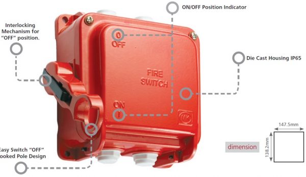 MK FS0202 20A 2Pole Fireman Switch – Nanyang Electric Estore