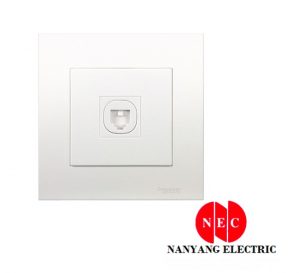 Schneider Vivace KB31TS_WE 1Gang Telephone Outlet With Shutter (Flush ...