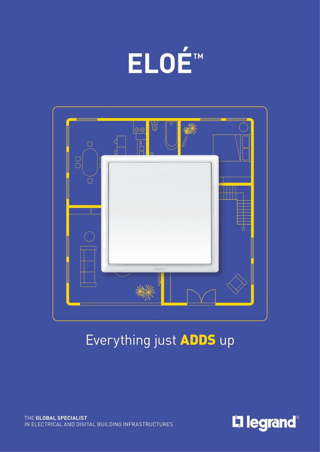 Legrand Eloe 16AX 250V 1Gang 1Way Switch (White) (618000) – Nanyang ...